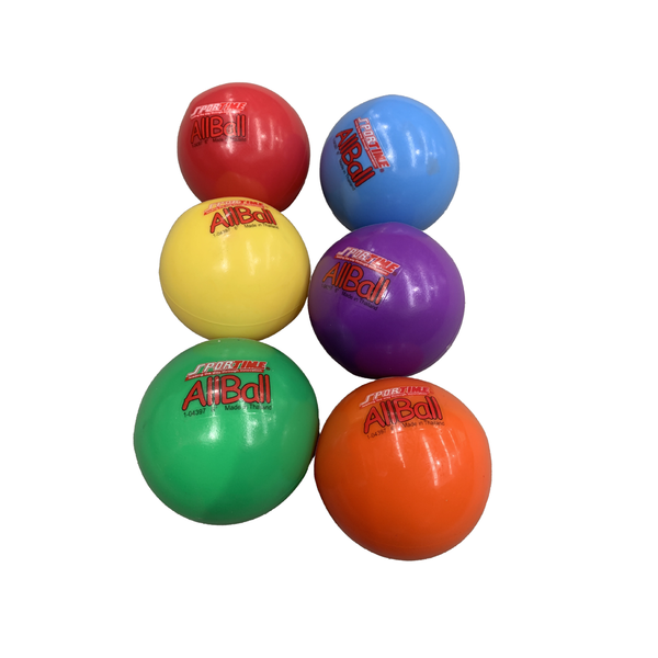Sportime All Purpose Inflatable Ball Set Of 6 - Victor Sports