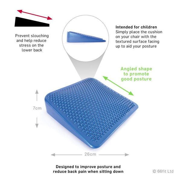 66fit Junior Inflatable Wedge Cushion - With Pump - Victor Sports