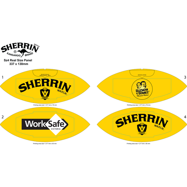 Sherrin KB Match Football GYG - Yellow - Victor Sports