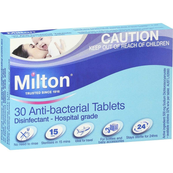Milton Antibacterial Tablets - Box of 30 - Victor Sports