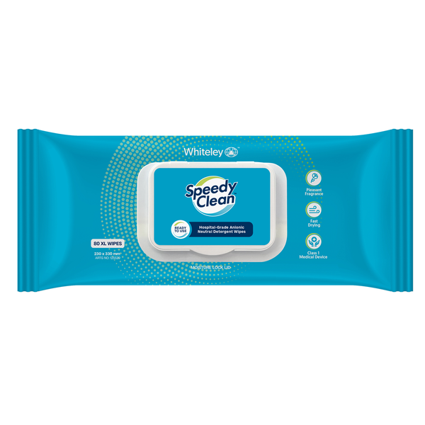 Speedy Clean Neutral Detergent Wipes - Pack of 80 - Victor Sports